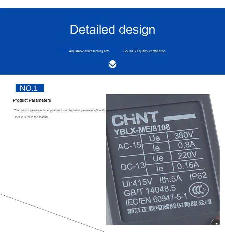 Chint High Quality Pendulum Rod With Roller Limit Switch Travel Switch ...