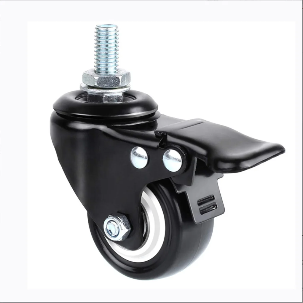 Universal Wheel Industrial With Brake Mute Casters Rubber Oriented ...