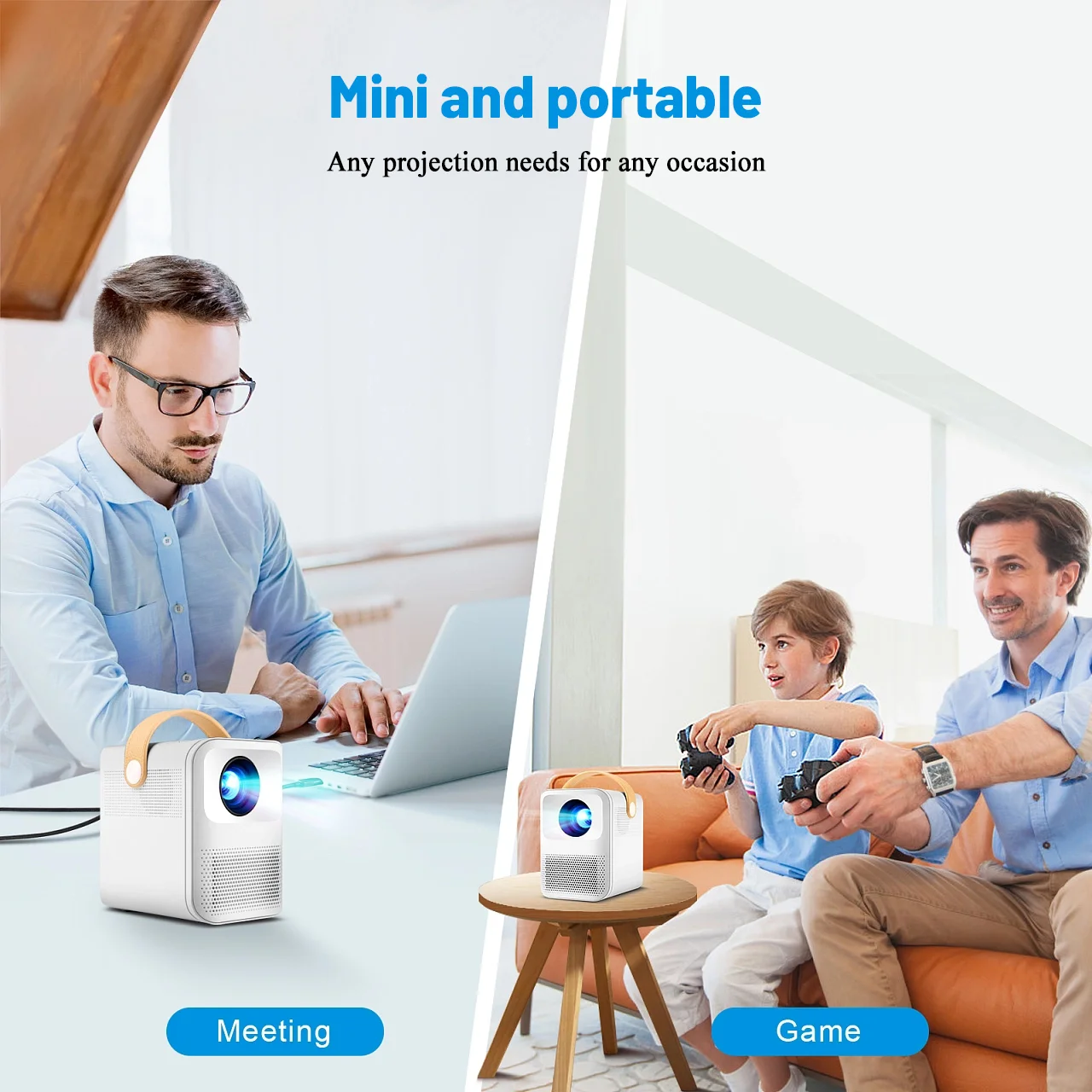 Cre Cr35 Mini Projector Android Smart Led For Home Theater Bluetooth ...