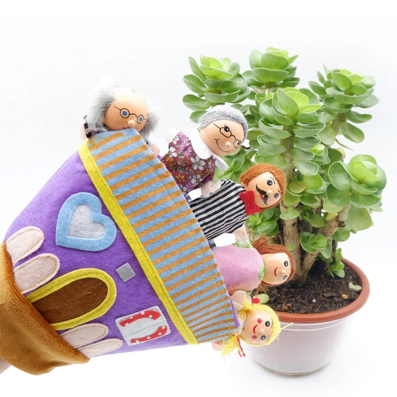 Unisex Mini Plush Animal Palm Puppet Stuffed Doll Finger Toy Family ...