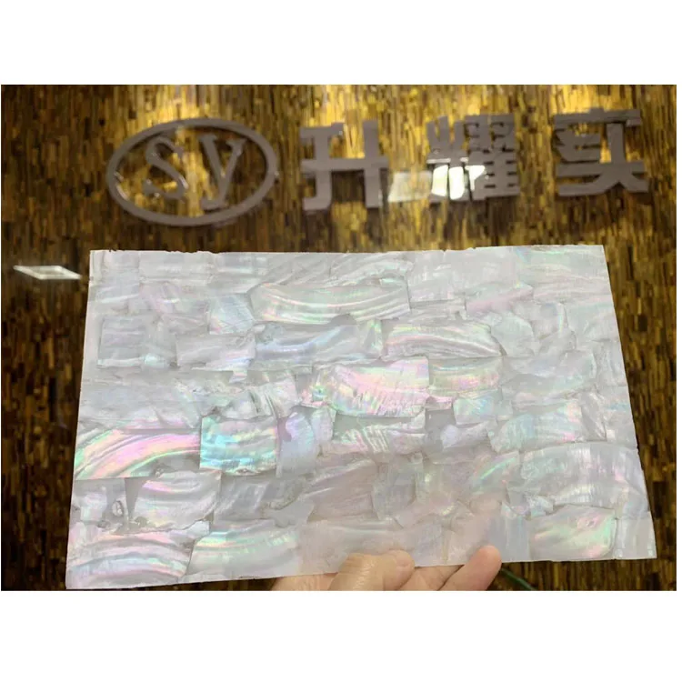 White Sea Shell Panel Sheet - Decorative Shell Material