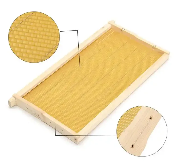 Beekeeping Equipment Assembled Wooden Bee Hive Frames with Wired Wax ...
