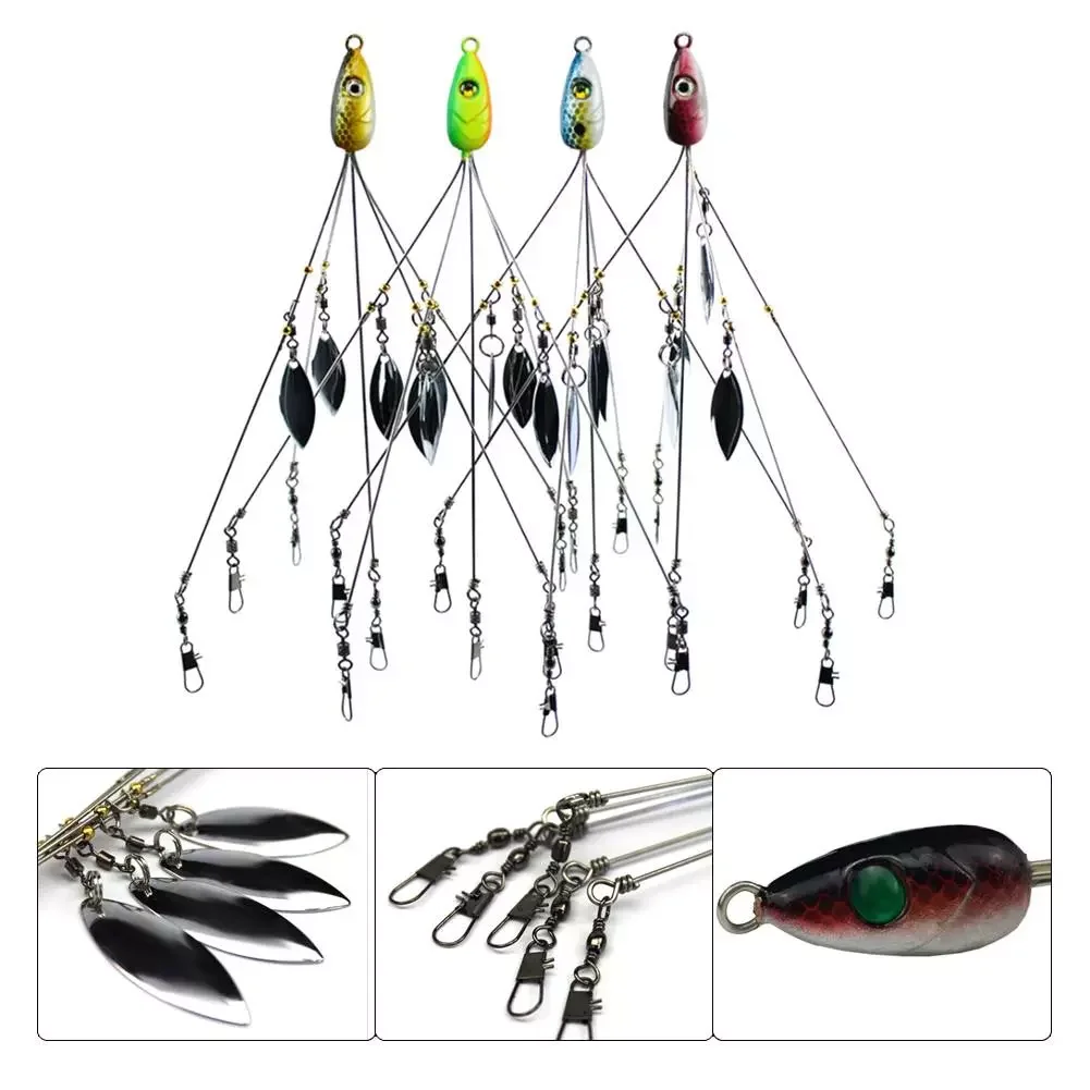 Lutac alabama Rigs Jig Head Fishing Lure 5 Umbrella Rig Spinner Bait ...