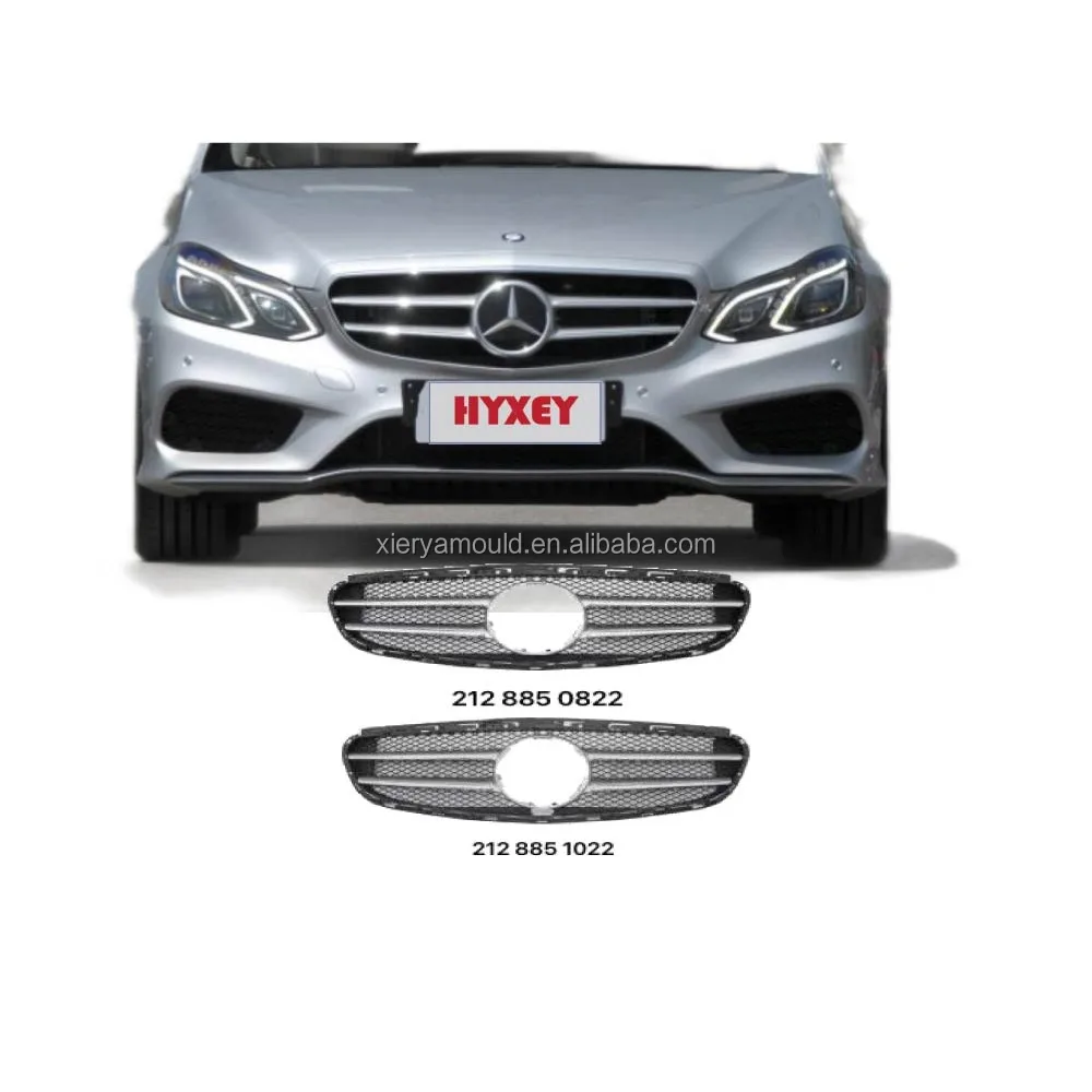 奔驰格栅e级W212 2013-2015前保险杠中间格栅镀铬/黑色OEM2128801083 2128800983| Alibaba.com