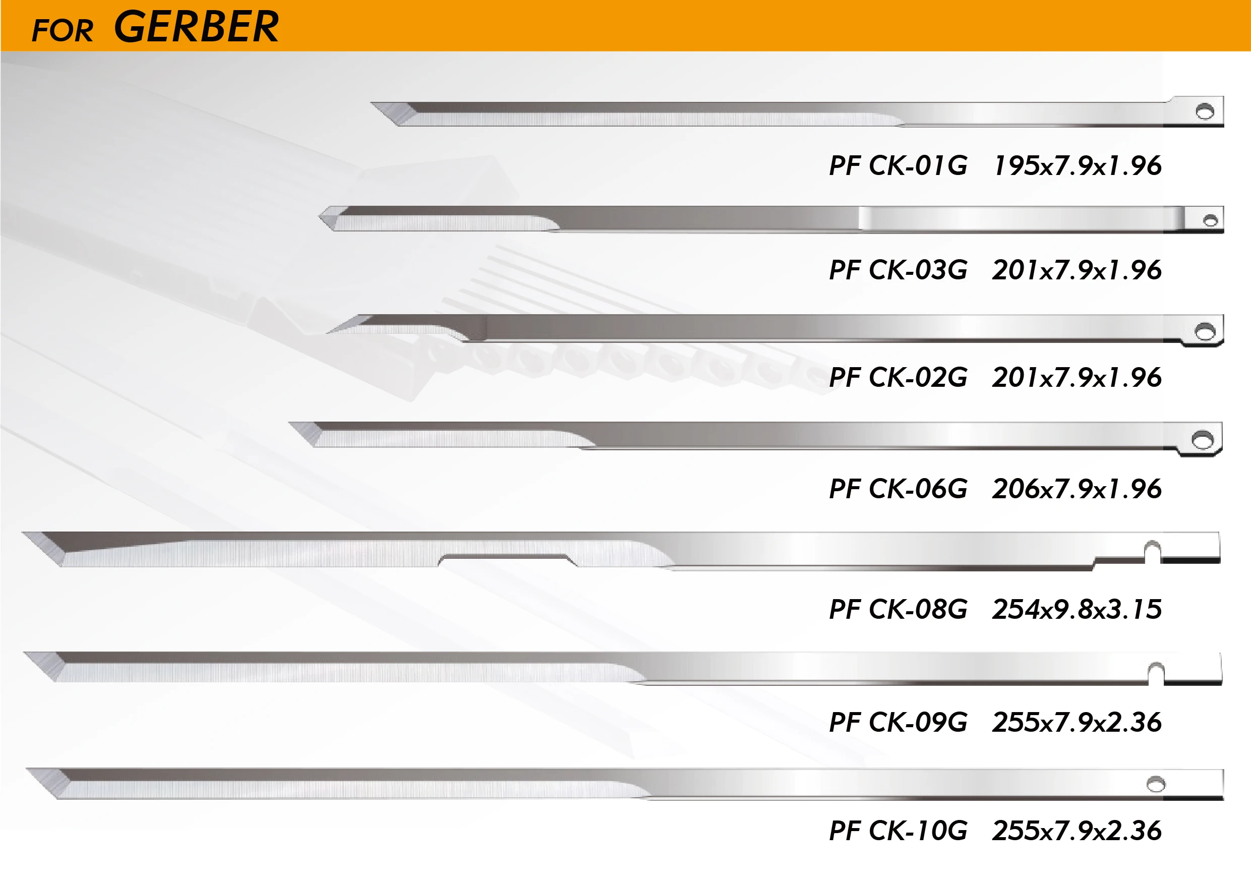 21261011 Cad Cutter Knife Blade 255x7.9x2.36mm For S91 Xlc7000 Gt7250 ...