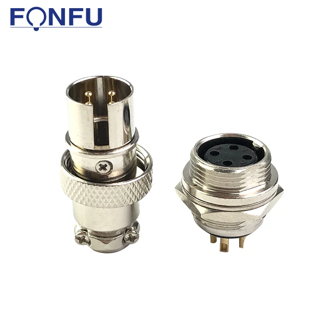 16mm Aviation Connector Application Solder Cable Electrical Mini Plug 4 ...