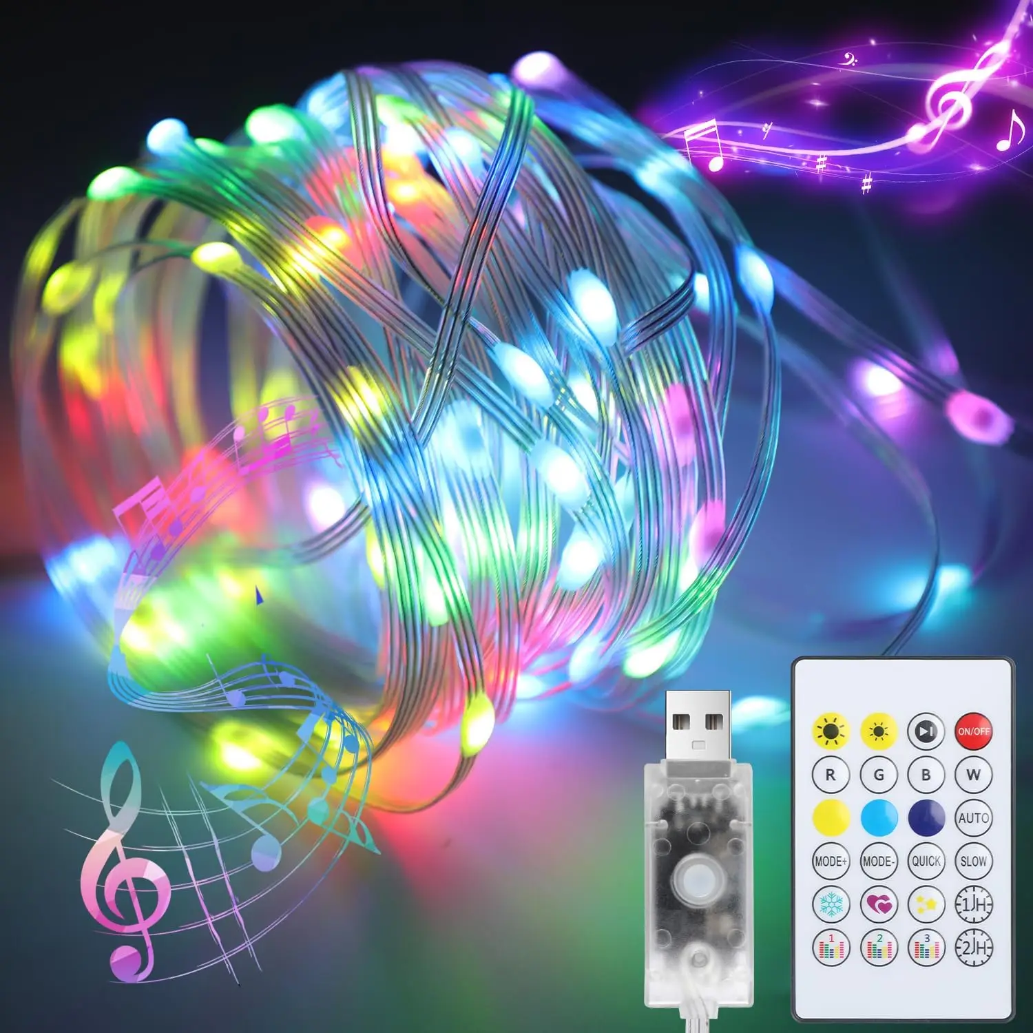 App Rgb Ic Twinkle Led String Light Curtain Hanging Usb Port Crystal ...