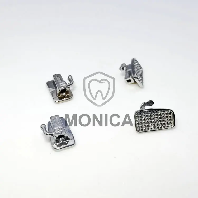 Orthodontic Monoblock Metal Self- Ligating Bracket Roth/mbt With Buccal ...