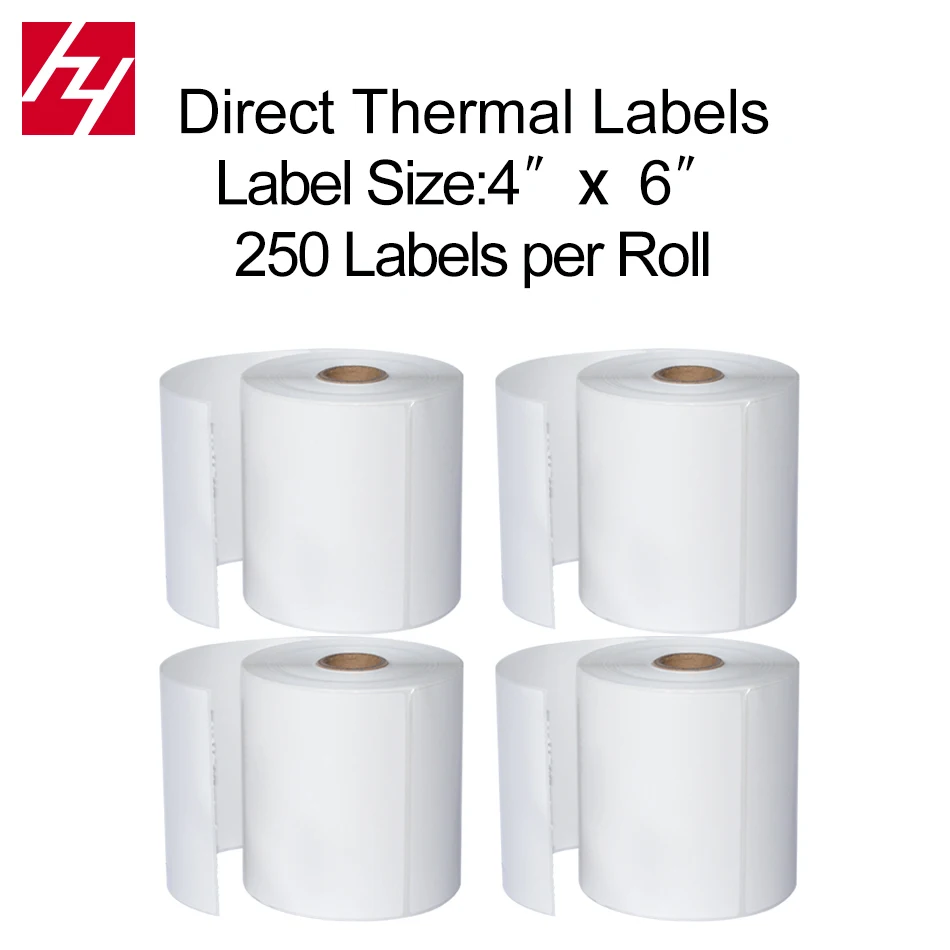 Customized Direct Thermal 4x6 Shipping Labels - Waterproof