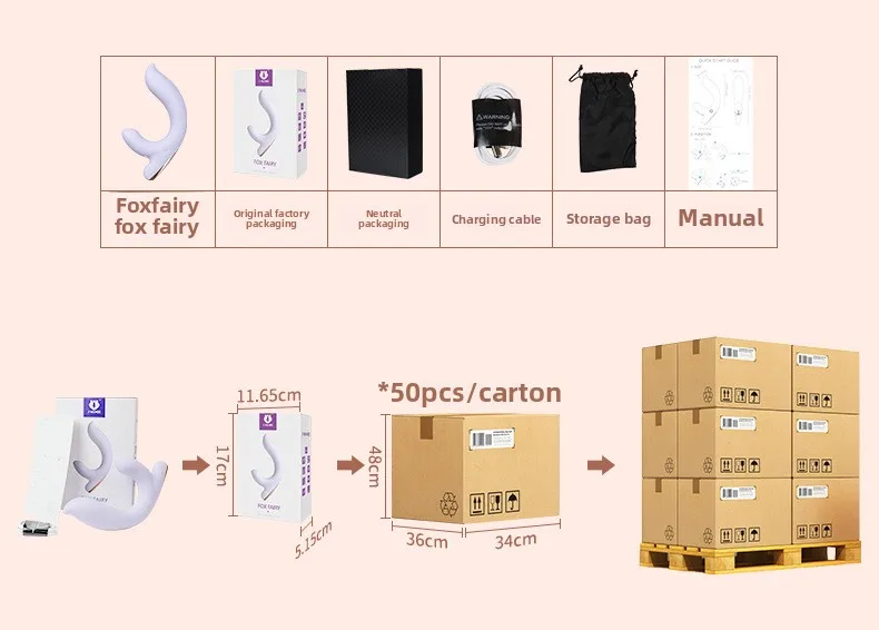 S-hande Double Vibrator Insertable Female Masturbator Adult Sex Toy for ...