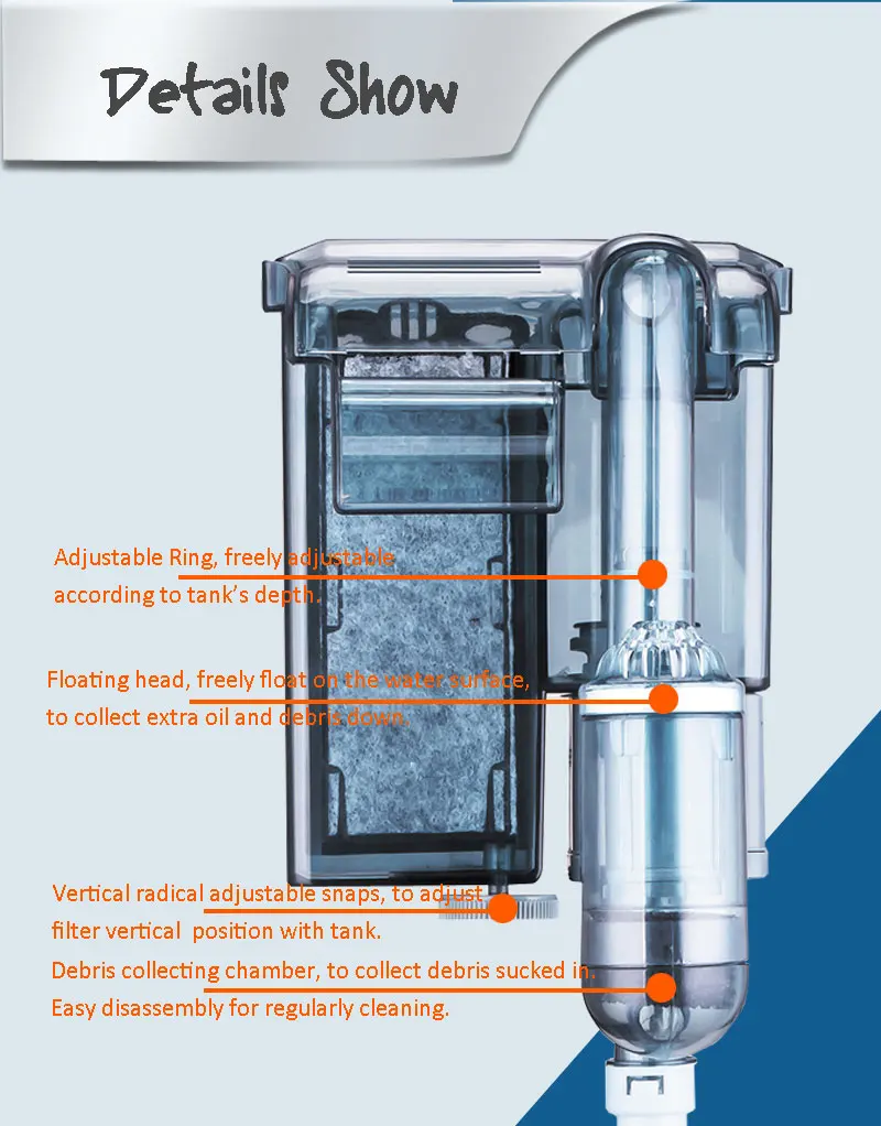 SONGYI Waterfall Aquarium Filter - Sustainable & Customizable