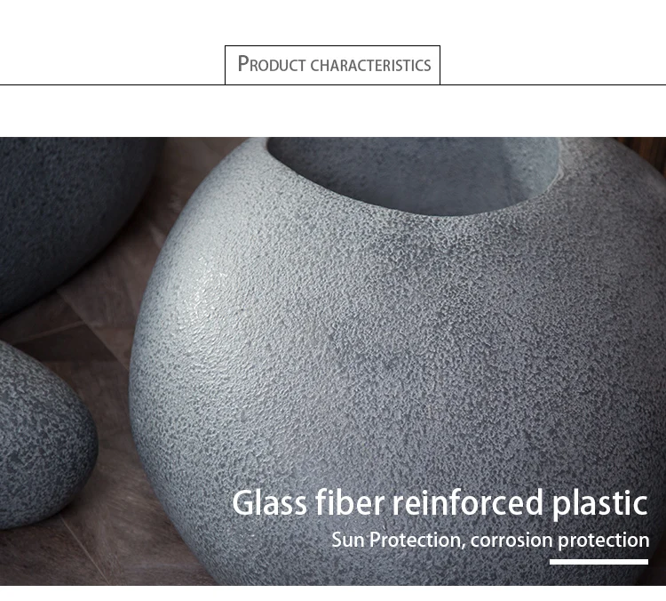Fiberglass Flower Vase - Nordic Creative Pot for Plants