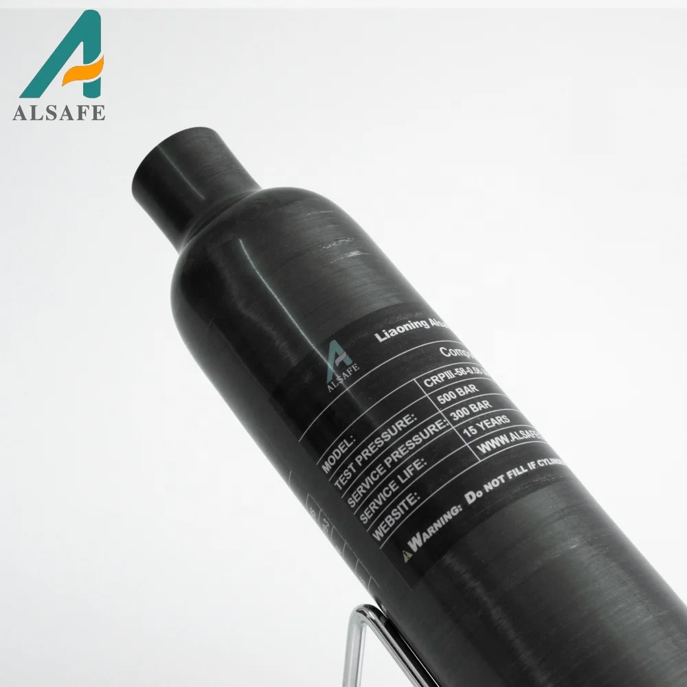 Alsafe 4500psi 580cc High Pressure Carbon Fiber Tank Oxygen Pcp Gas ...