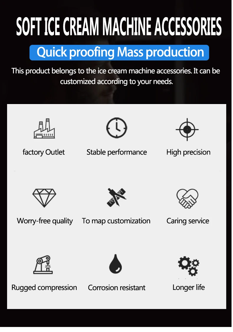 Hot Selling Commercial Ice Cream Machine Parts - Mixing Shaft/mixer ...