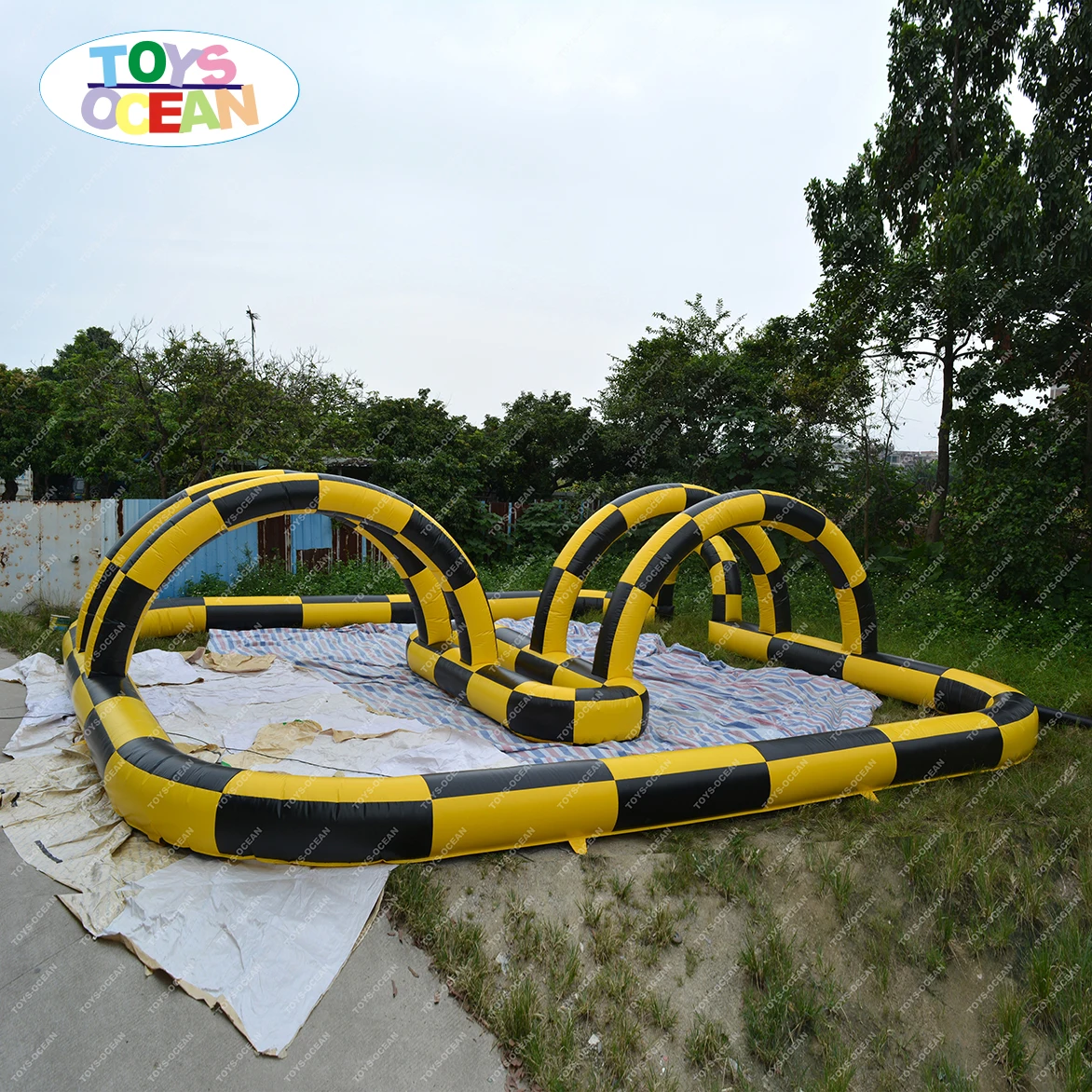 Inflatable Racing Track Race Track Go Kart Racing - Buy Inflatable ...