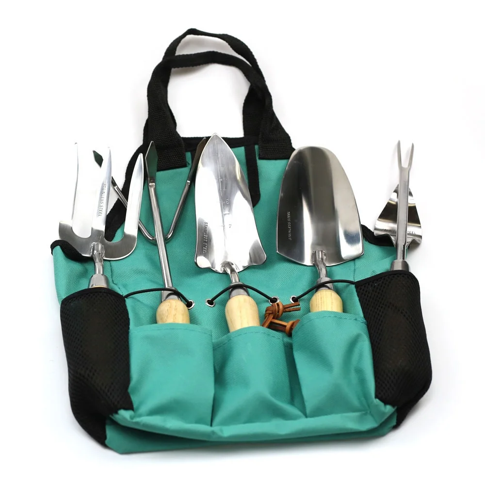 6pcs Stainless Steel Material Garden Tools Set With Wooden Handle And ...