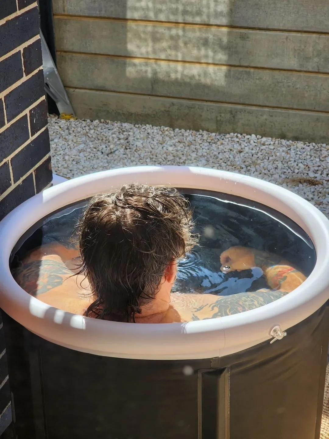 Custom Pvc Inflatable Round Ice Bath Tub Portable Cold Plunge Tub ...