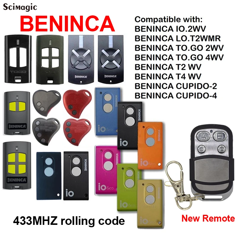 Universal 4 Button 433mhz Beninca Car Remote Compatible Garage Door ...