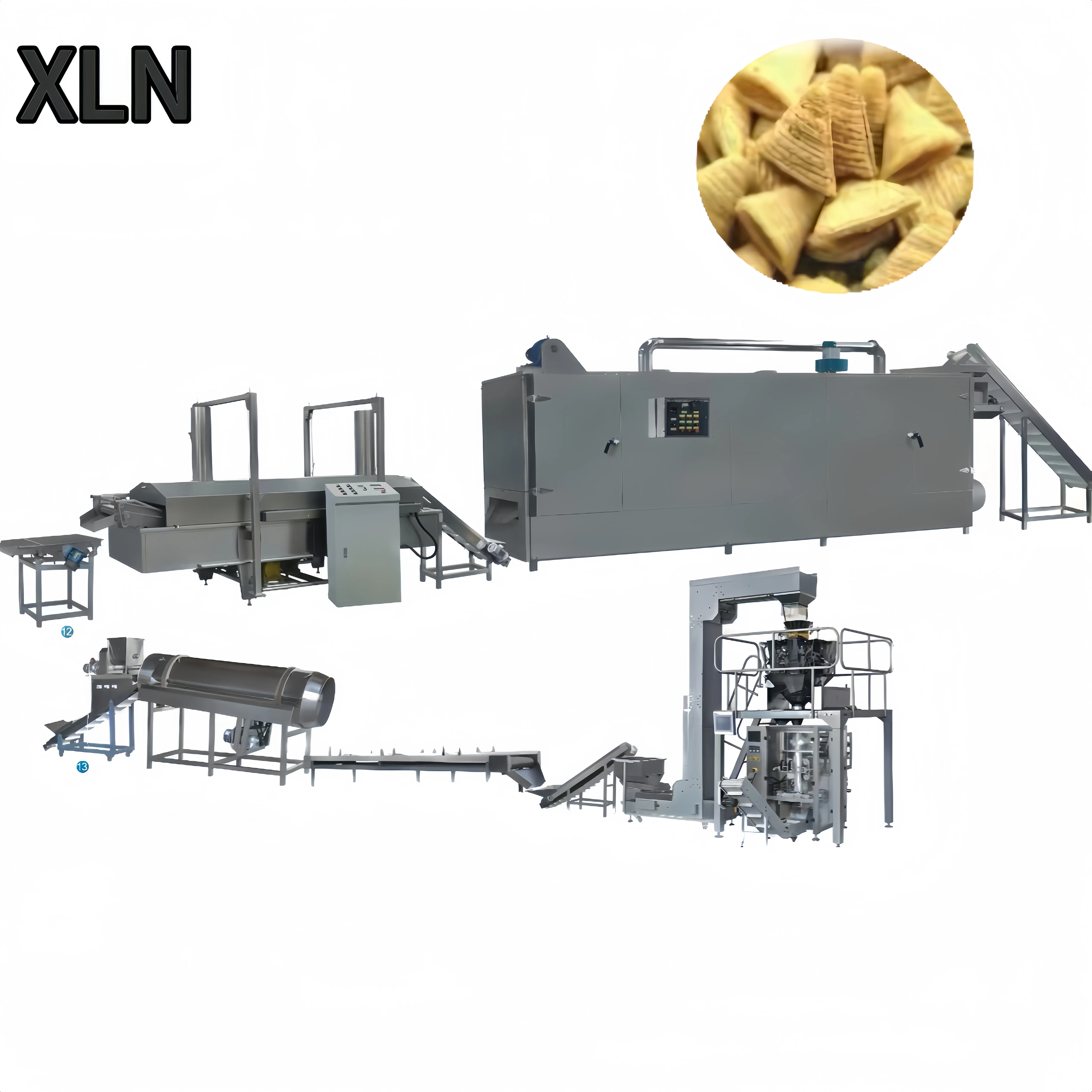 Fried Bugles Doritos Flour Snacks Production Machine - Buy Fried Bugles ...