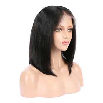 Factory Wholesale 100% Human Hair Short Lace Wigs Brazilian 12 Inch Bob ...