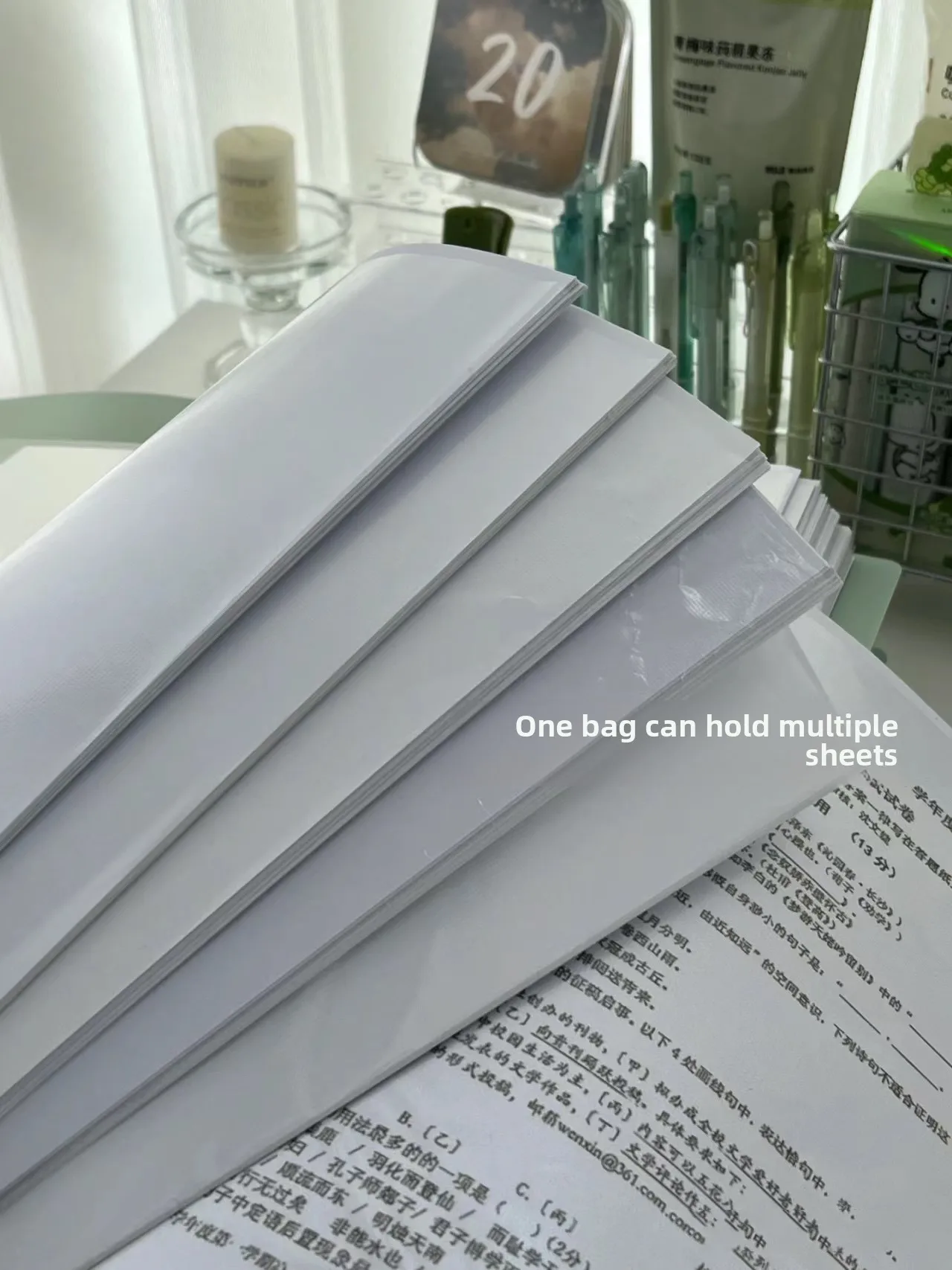 Xiaohongshu Style A4 Document Folder Large Capacity Gradient Color ...