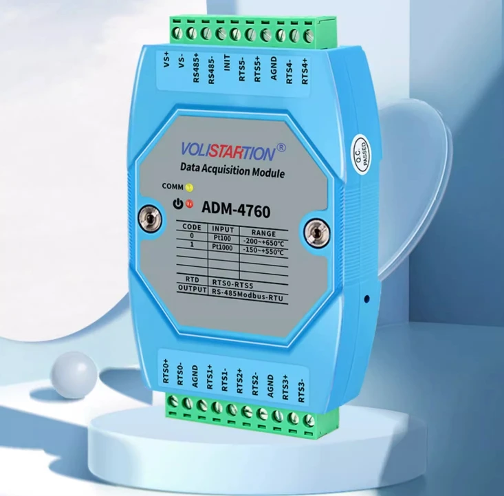 ADM-4760 6-Channel Pt100 Temperature Acquisition Module