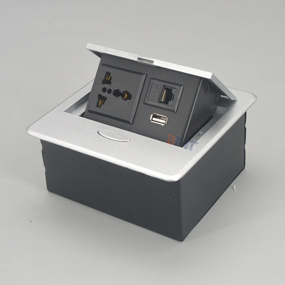Conference Table Pop Up Socket - 4 Power Outlets & USB Charger for ...