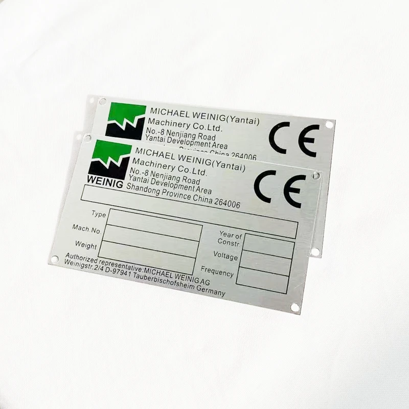 Custom Anodised Aluminum Machine Nameplate Metal Photo Printing ...