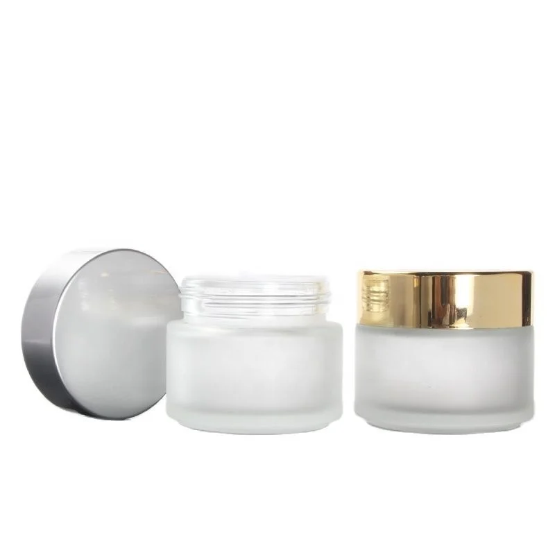 High Quality 100g Face Cream Jar - Frosted Glass Facial Pot