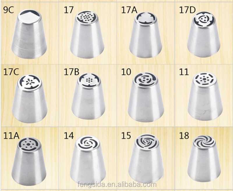68 Sets Stainless Steel Pastry Nozzles For Cream With Pastry Bag Cake ...