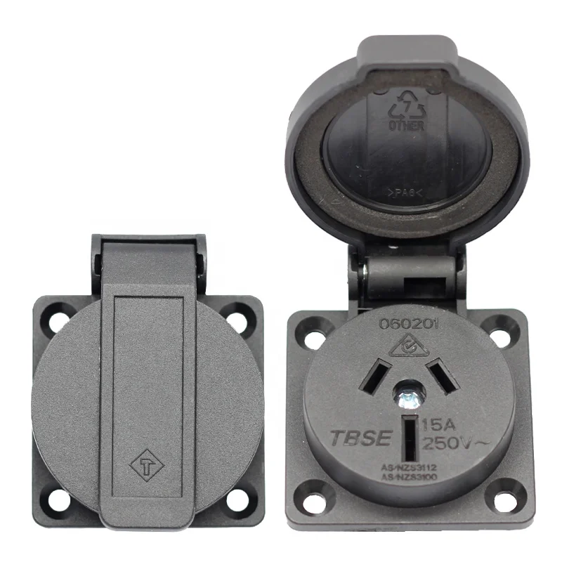 Australian Waterproof Cover Socket Outlet Power Socket Schuko