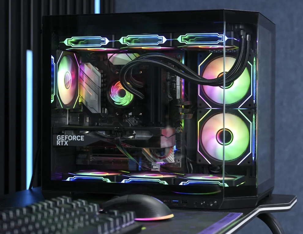 White Gaming Pc Chassis ATX MATX Computer Case Full Tower Transparent ...