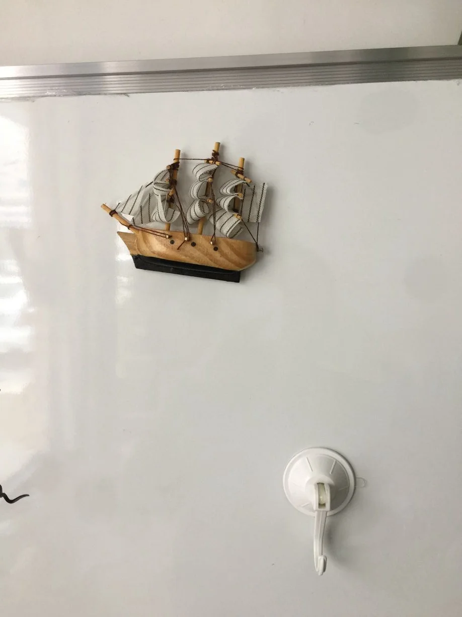 Handicrafts Wooden Fridge Sticker - Sailing Boat Shape