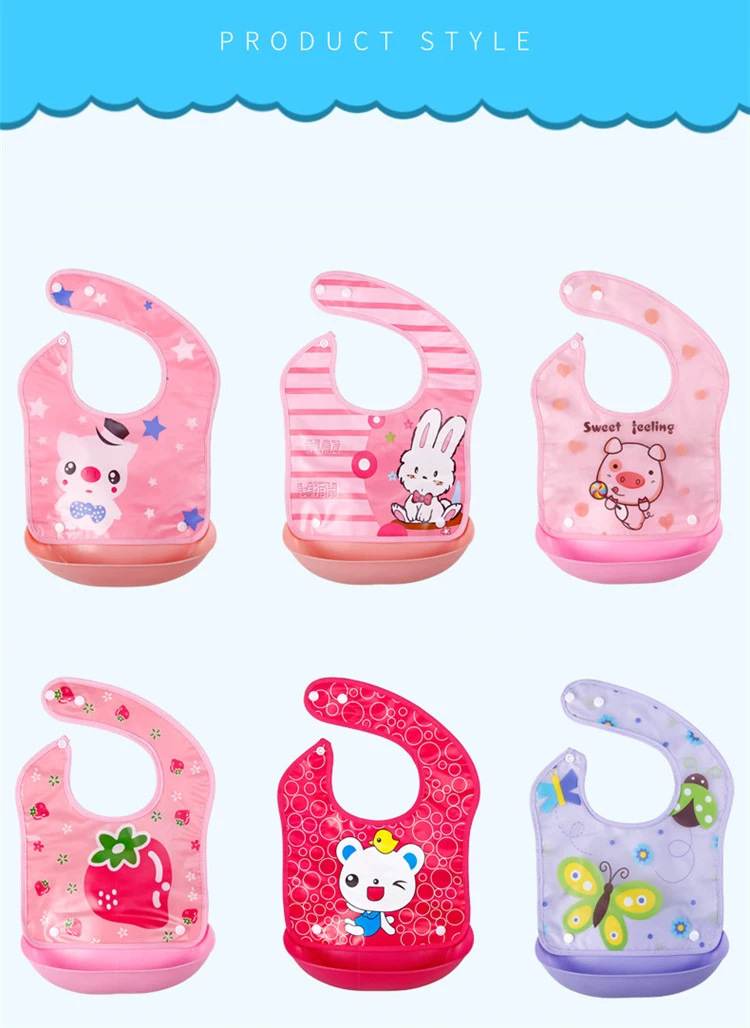 Factory Direct Sell Kids Eating Bibs Waterproof Eva Plastic Polyester ...