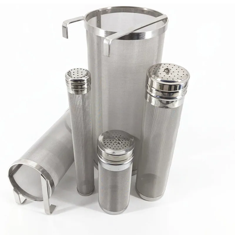 Ss304 Stainless Steel Perforated Metal And Wire Mesh Bucket Filter ...