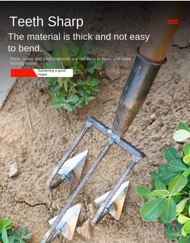 Multi-Tine Adjustable Cultivator Hoe with 2/3/5 Tine Options for ...