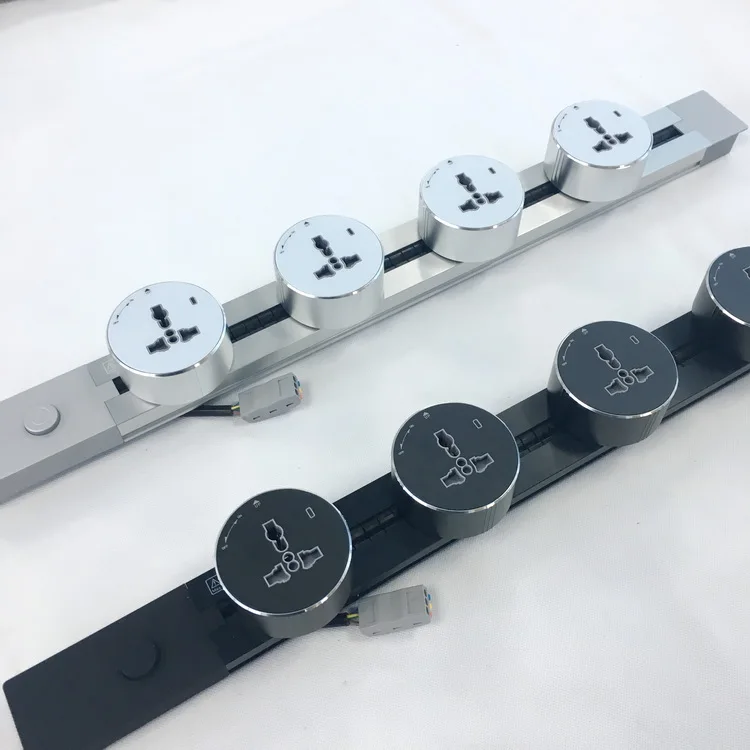 Aluminum Alloy Track Rail Universal Plug Power Adapter