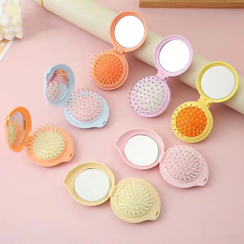 Cartoon Detangling Mini Hair Combs for Children Folding Pocket Pocket ...