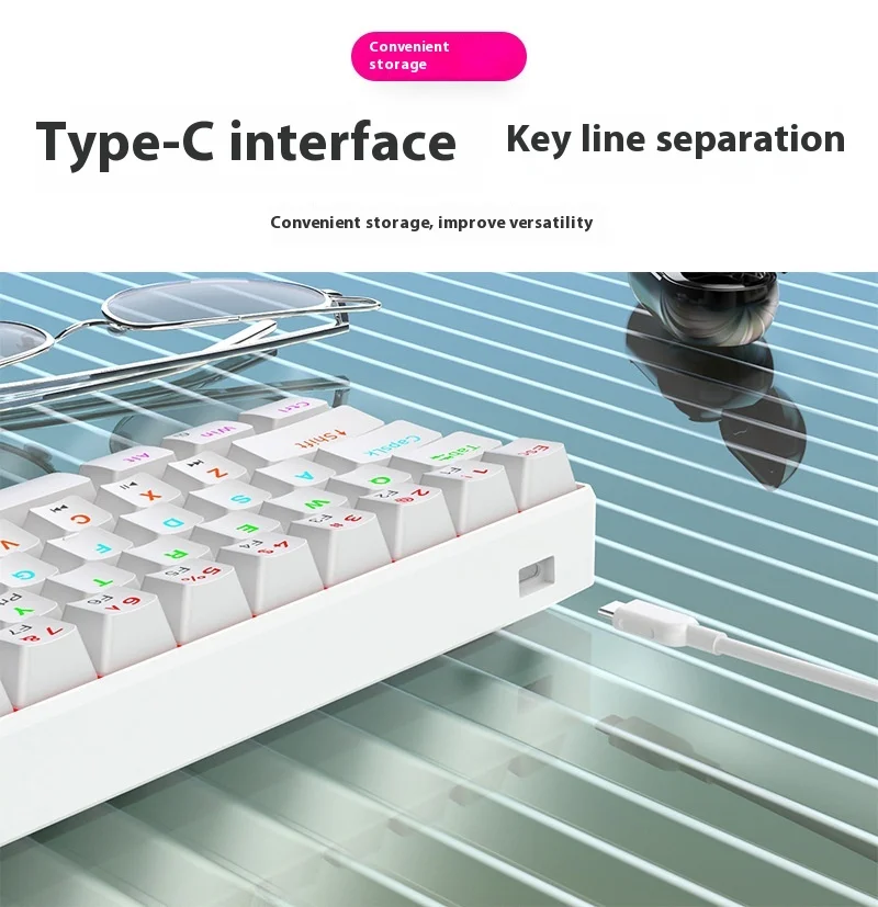 61-Key Electronic Competition Mechanical Keyboard RK Key Line ...