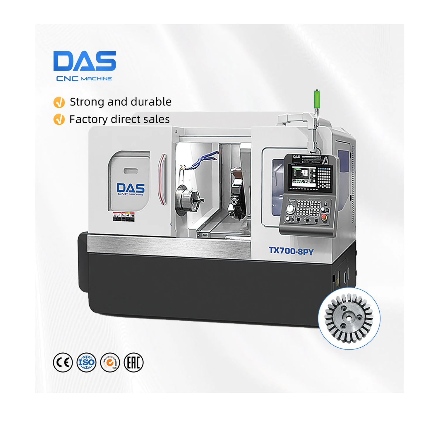 Das Fanuc Cnc Lathe Power Turret Hard Rail Y Axis Tailstock Milling Machine Tool Tx700-8py - Buy ...