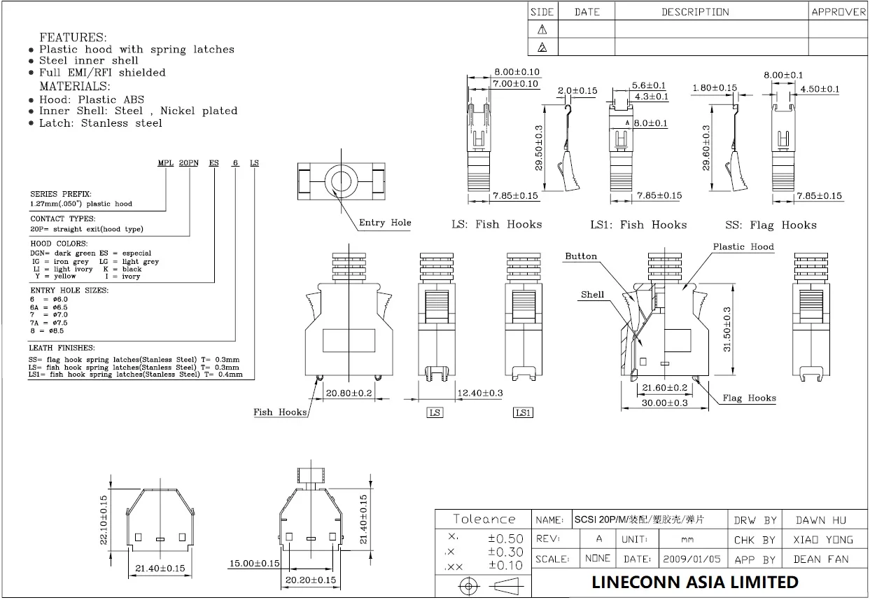 Kinkuo SCSI MDR 20pin Cable Connector - Reliable Performance