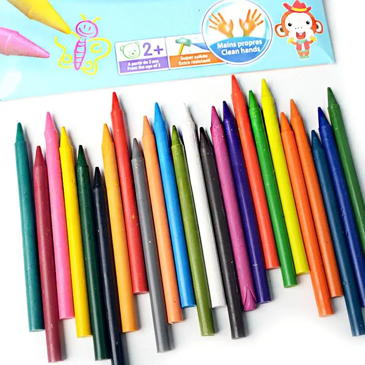 Non-toxic Promotional 6 8 12 24 Pack Crayons Art Colorful Set Colors ...