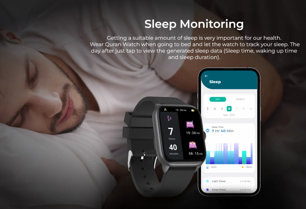 Islamic Smartwatch Storage Music Player Prayer Alarm Clock Worship ...