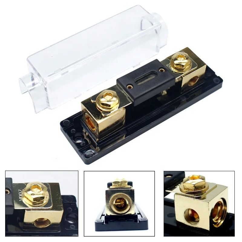 200a Inline Anl Fuse Holder 0/2 / 4 Gauge Awg Anl Fuse Block Holder ...