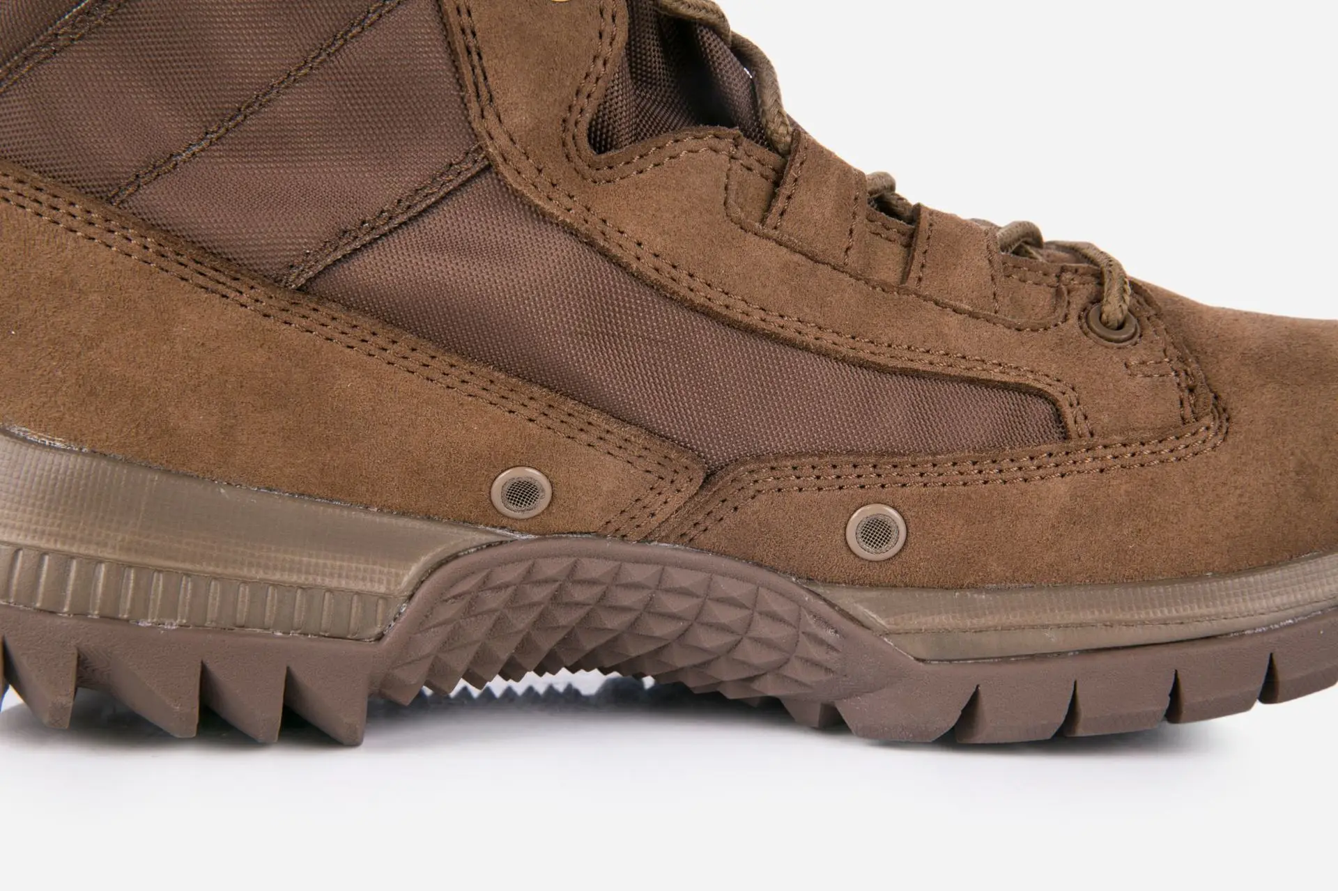 Brown Desert High-top Tactical Boots with Microfiber Leather and Zip ...