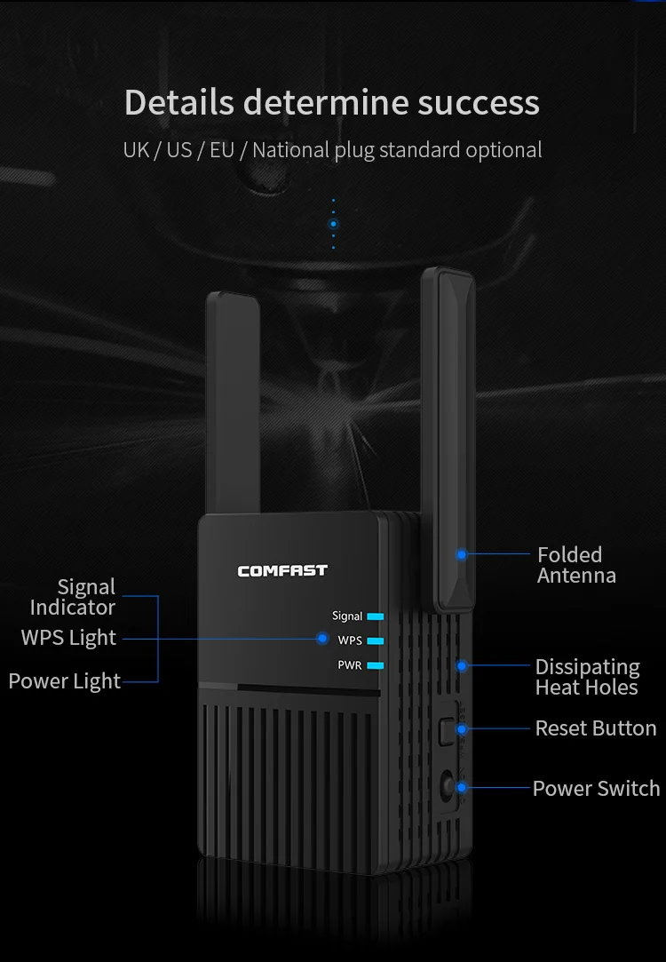 COMFAST CF-AC1200 - 1200mbps Wireless Router for Reliable Wifi