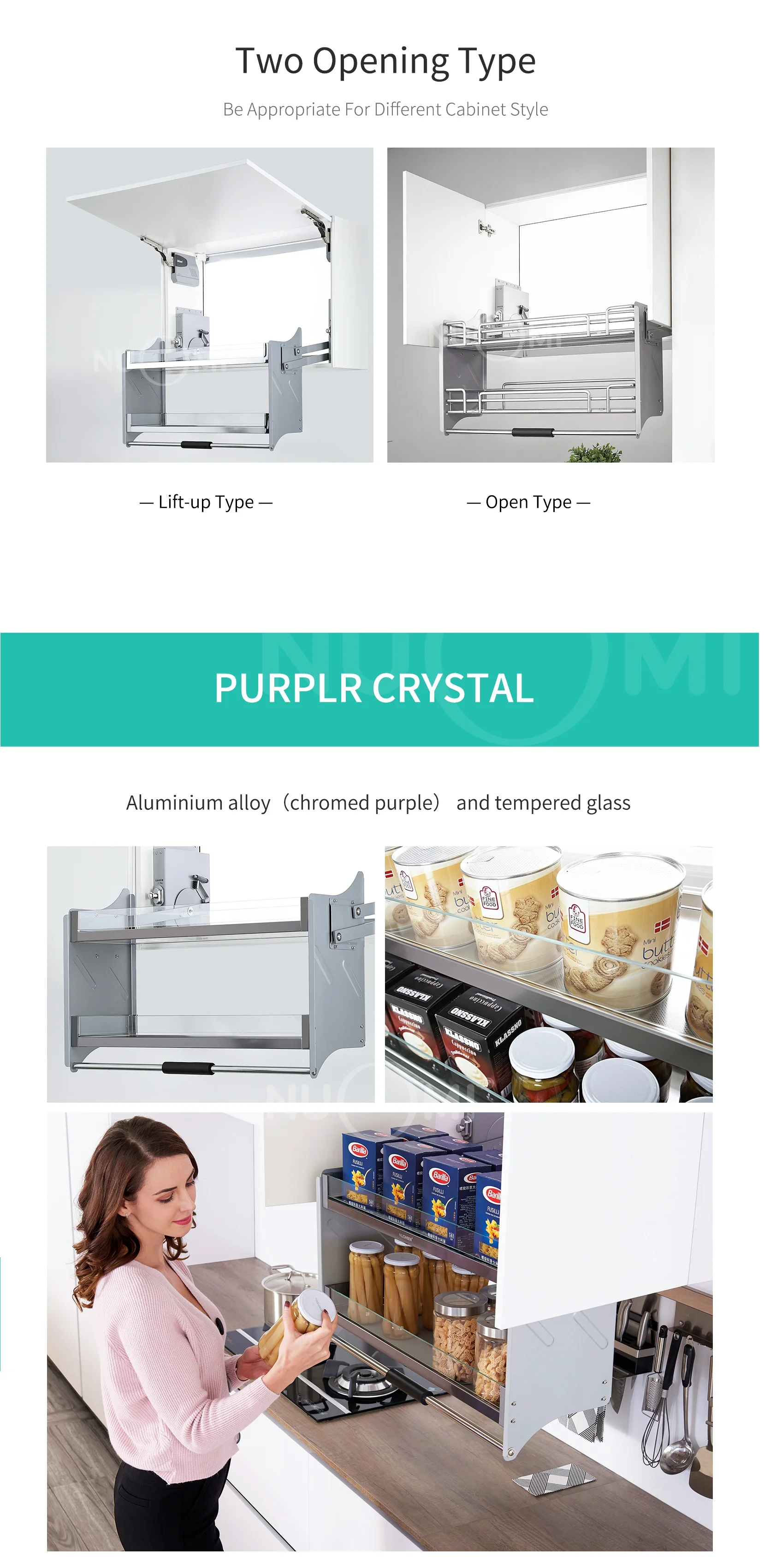 NUOMI Kitchen Cabinet Baskets - Versatile Storage Solutions