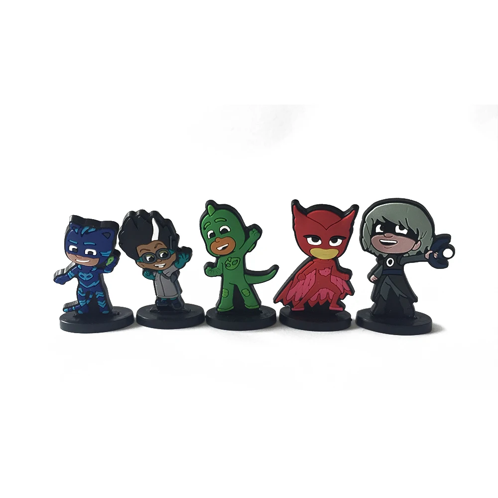 Carton Pj Marks Plastic Toy Soft Pvc 2d Figurine Toys For Kids With ...