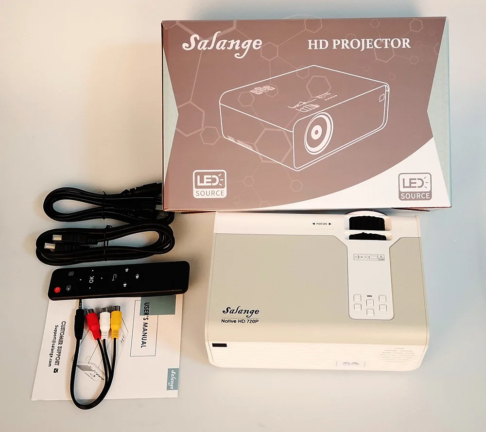 Salange P60l Mini Projector Support Full Hd 1080p 2400 Lumens Portable ...