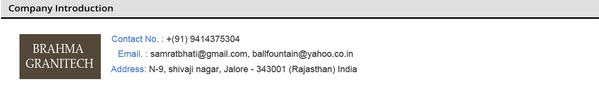 BRAHMA GRANITECH - stone Sphere Fountain, granite Ball Fountain